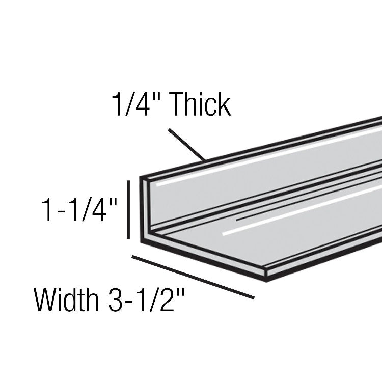 6-Piece L-Shaped Aluminum Screed Set (1-1/2', 2', 2-1/2', 3', 4', 6 ...