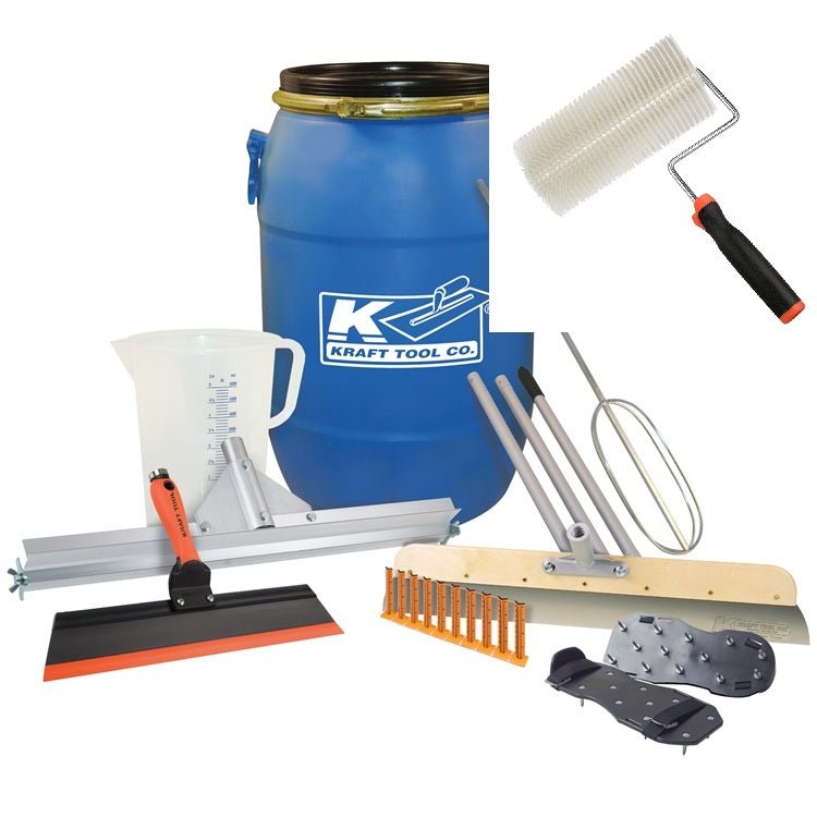 Self-Leveling Kit Pro with 9" Spike Roller | DRP Tools