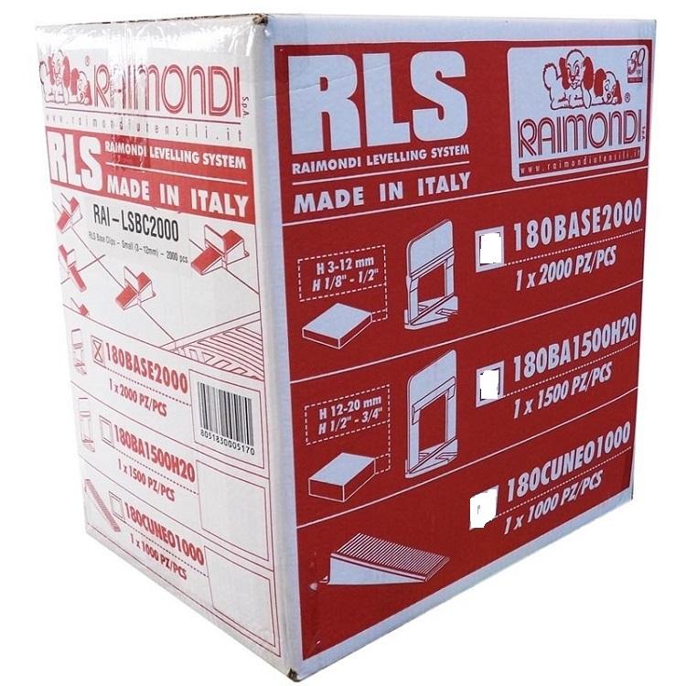Raimondi 1/8" "Stone" Leveling System Clip 1/2" to 3/4" Thick Tile (17 ...